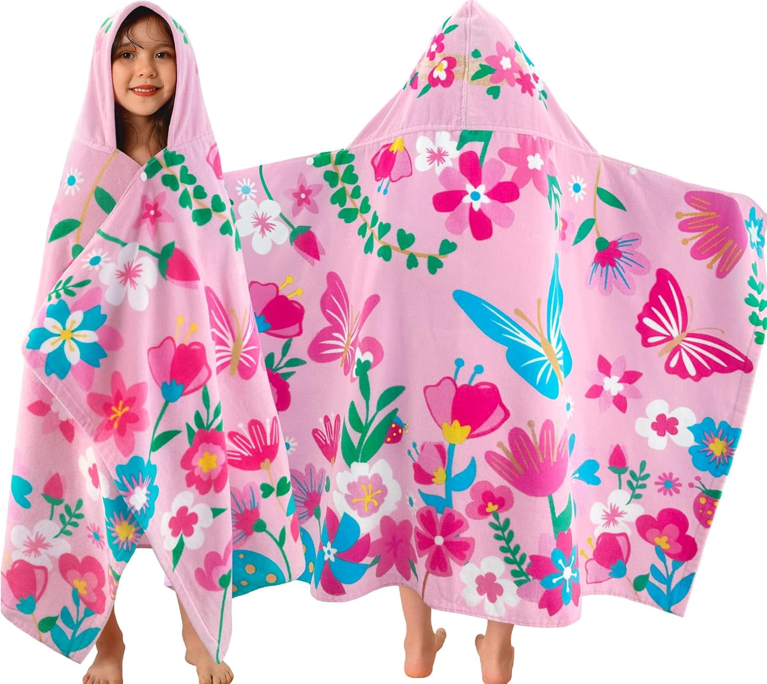 Butterfly Girls Towels Age 3-10, ',100% Cotton | Thick | Absorbent ...