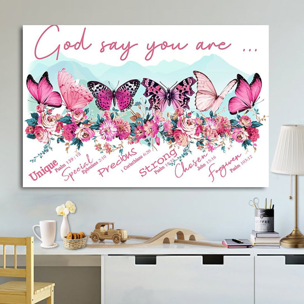 Butterfly God Say You Are Special Strong Chosen Flowers Beauty Pink ...