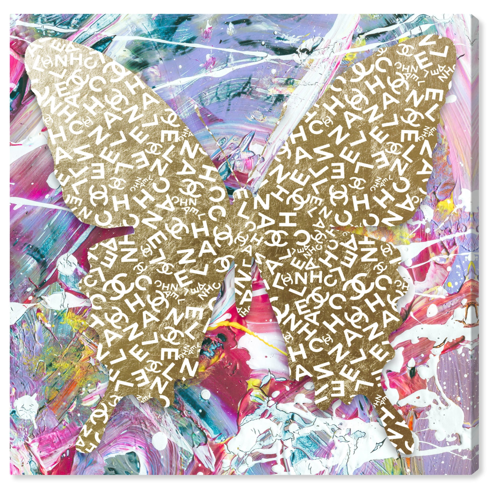 Butterfly Graffiti 4 Canvas Glam Fashion Butterfly Art by Art Remedy ...