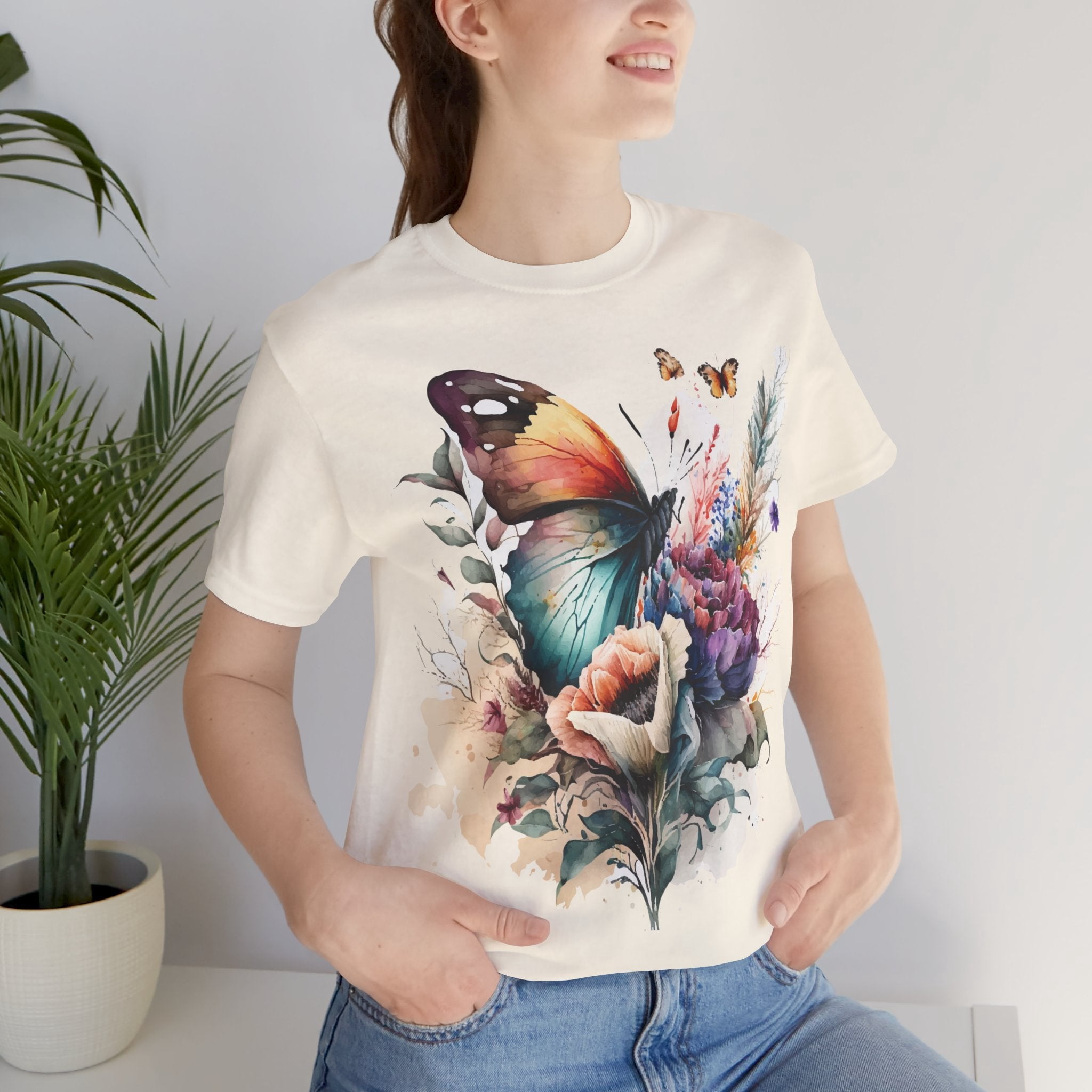 Butterfly Graphic T Shirt Unisex Art Vintage Inspired Design - Walmart.com