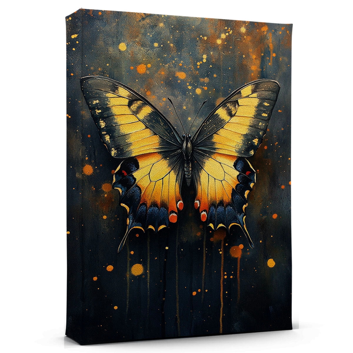 Butterfly Green Canvas Art Animals, Colorful Butterfly Green Canvas ...