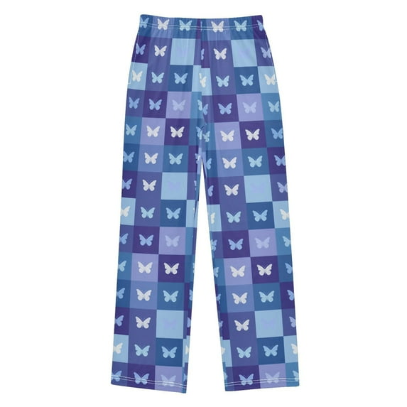 Butterfly Grid Pajama Pants Soft and Lightweight Elastic Waistband ...