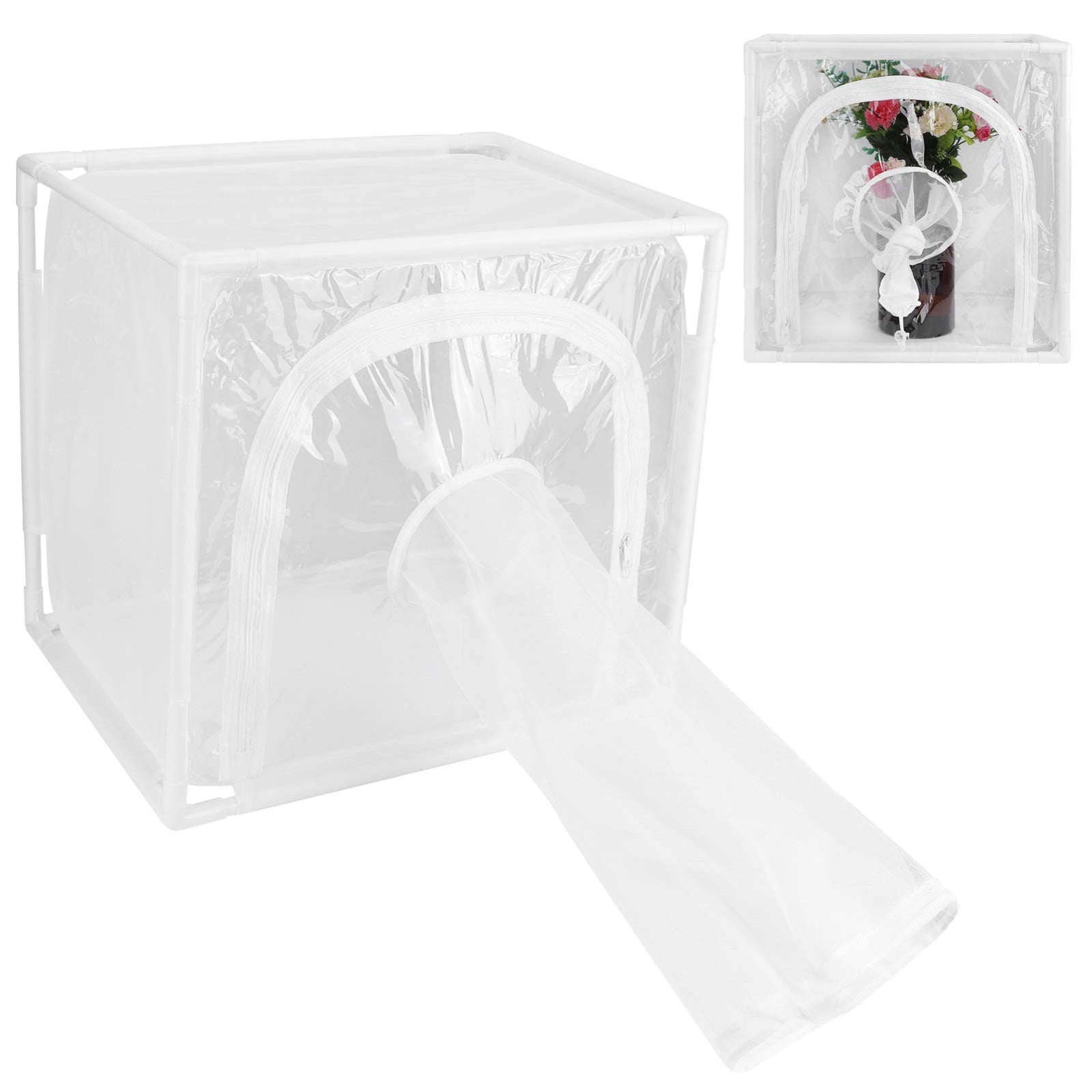 Butterfly Habitat Cage Outdoor Mesh Cage 16 X 12 X 16 Inch Terrarium，1 ...
