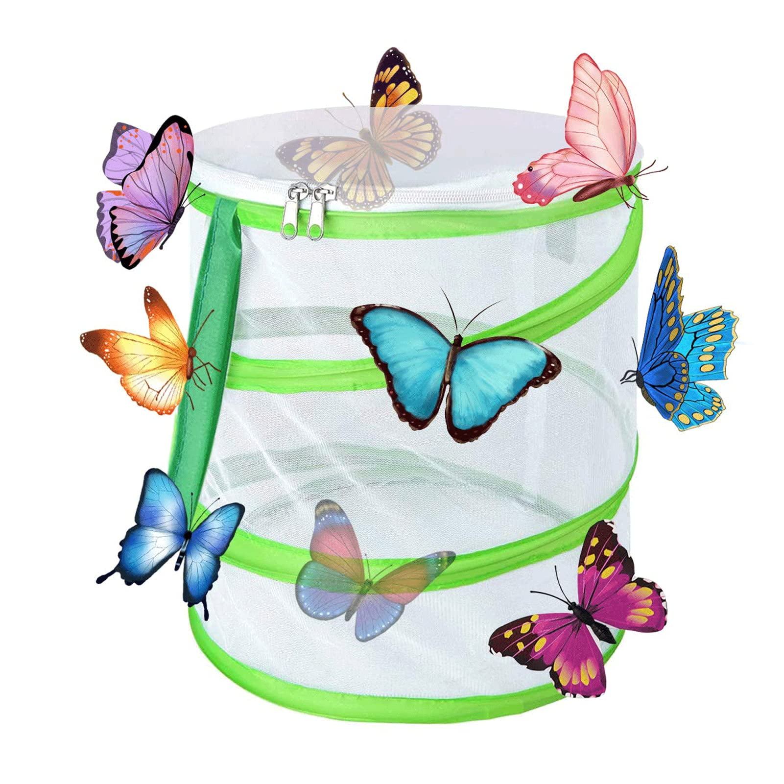 Butterfly Habitat Collapsible Bug Catcher Net Mesh Insects Plant Cage ...