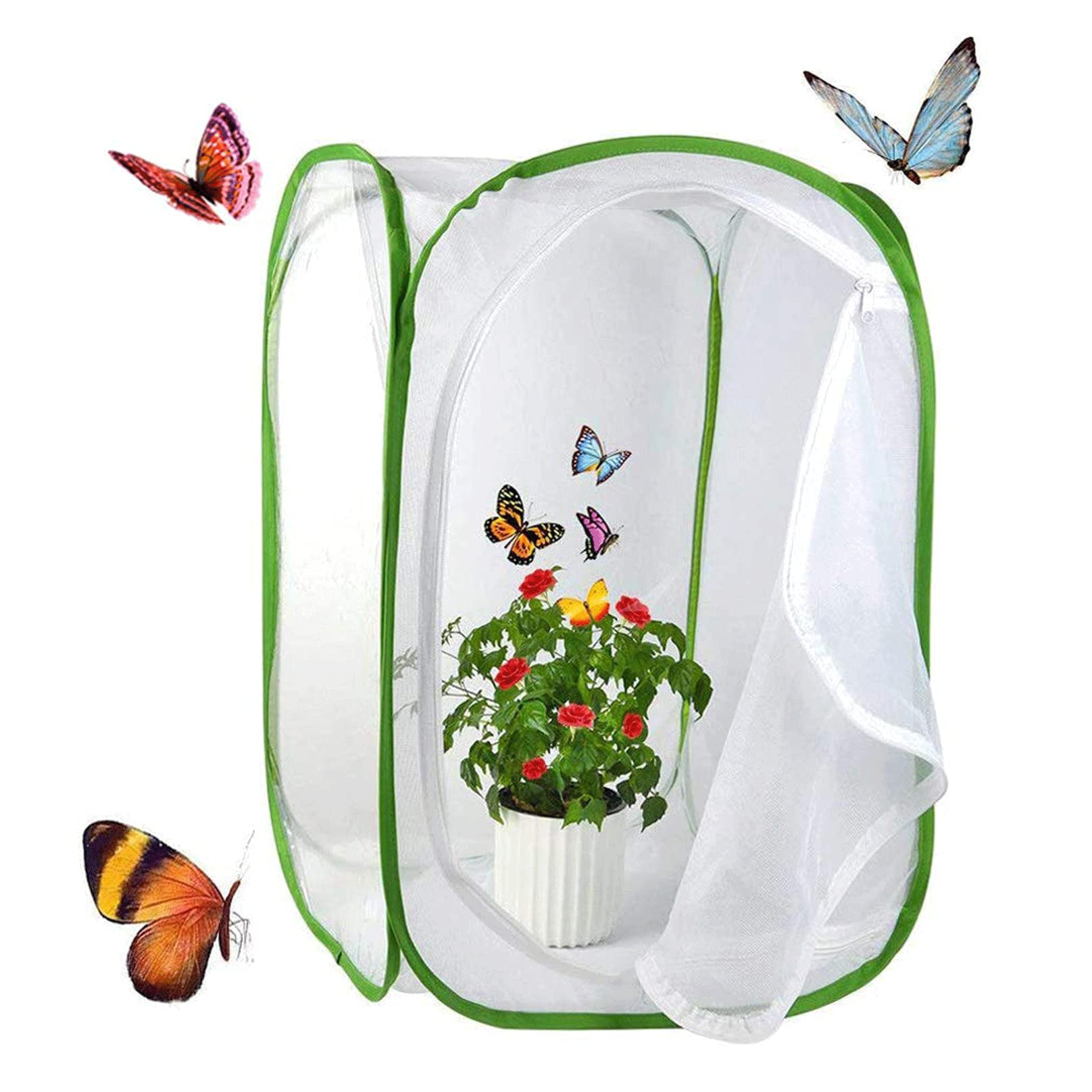 Butterfly Habitat Collapsible Bug Catcher Net Mesh Insects Plant Cage ...