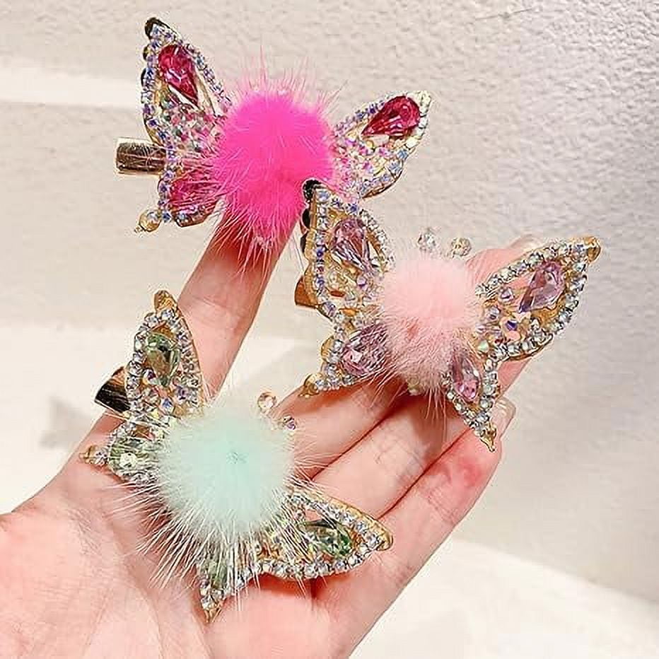 Butterfly Hair Clips, Hair Pins, Alloy + Rhinestone Cute Fashion Flying ...