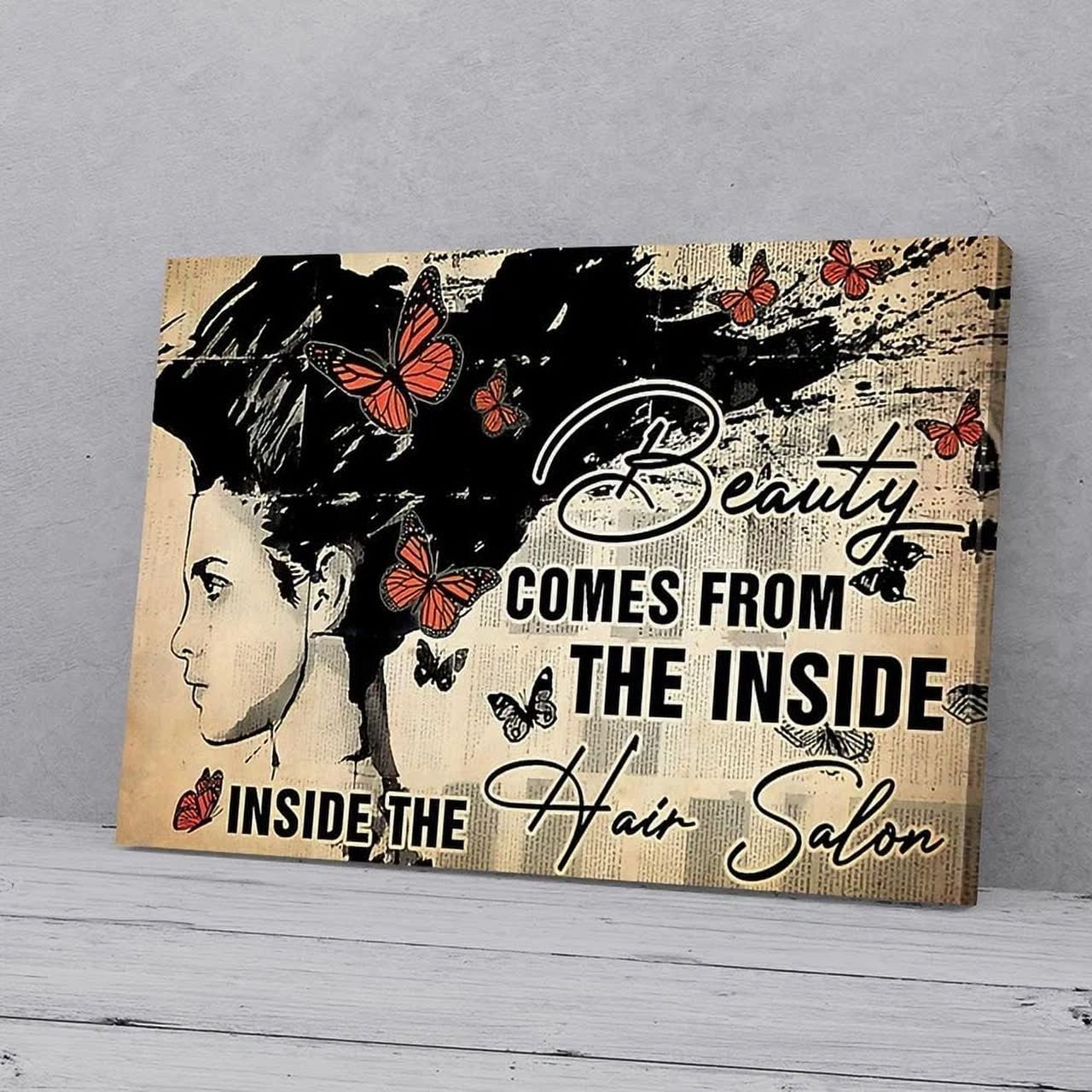 Butterfly Hairdresser Home Decor Vintage Art Print Cute Birthday Gift ...