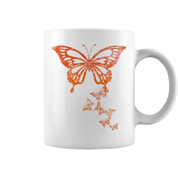 Butterfly Halloween Costume Glowing Pumpkin Color Distressed Coffee ...