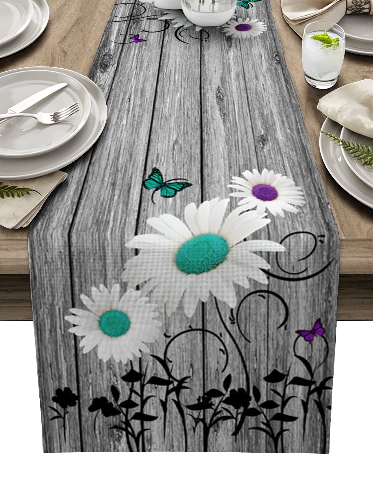Butterfly Hand Drawn Retro Coffee Table r Dinner Table ration Wedding r ...