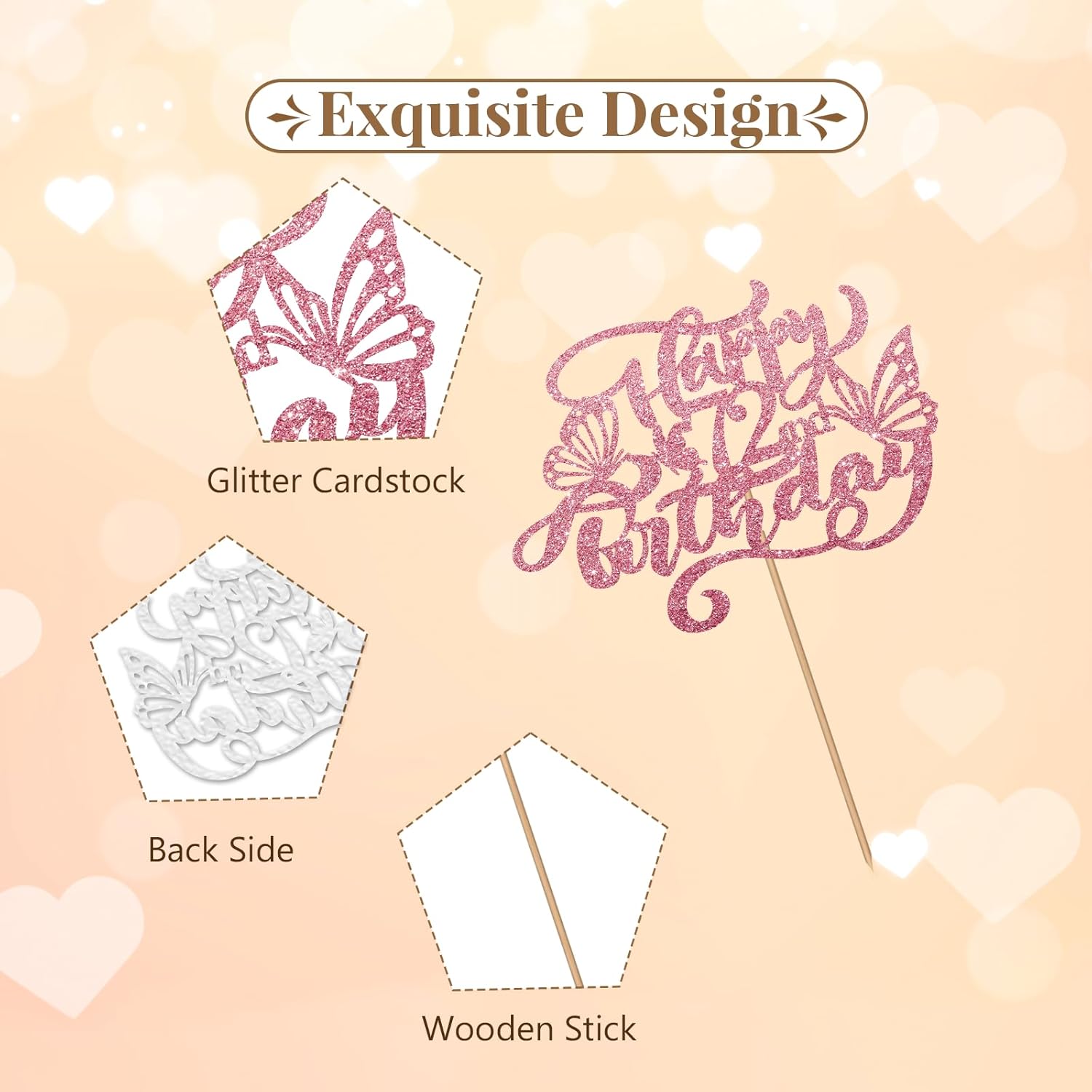 Butterfly Happy 72Nd Birthday Cake Topper, Butterfly 72 Cake Topper For ...