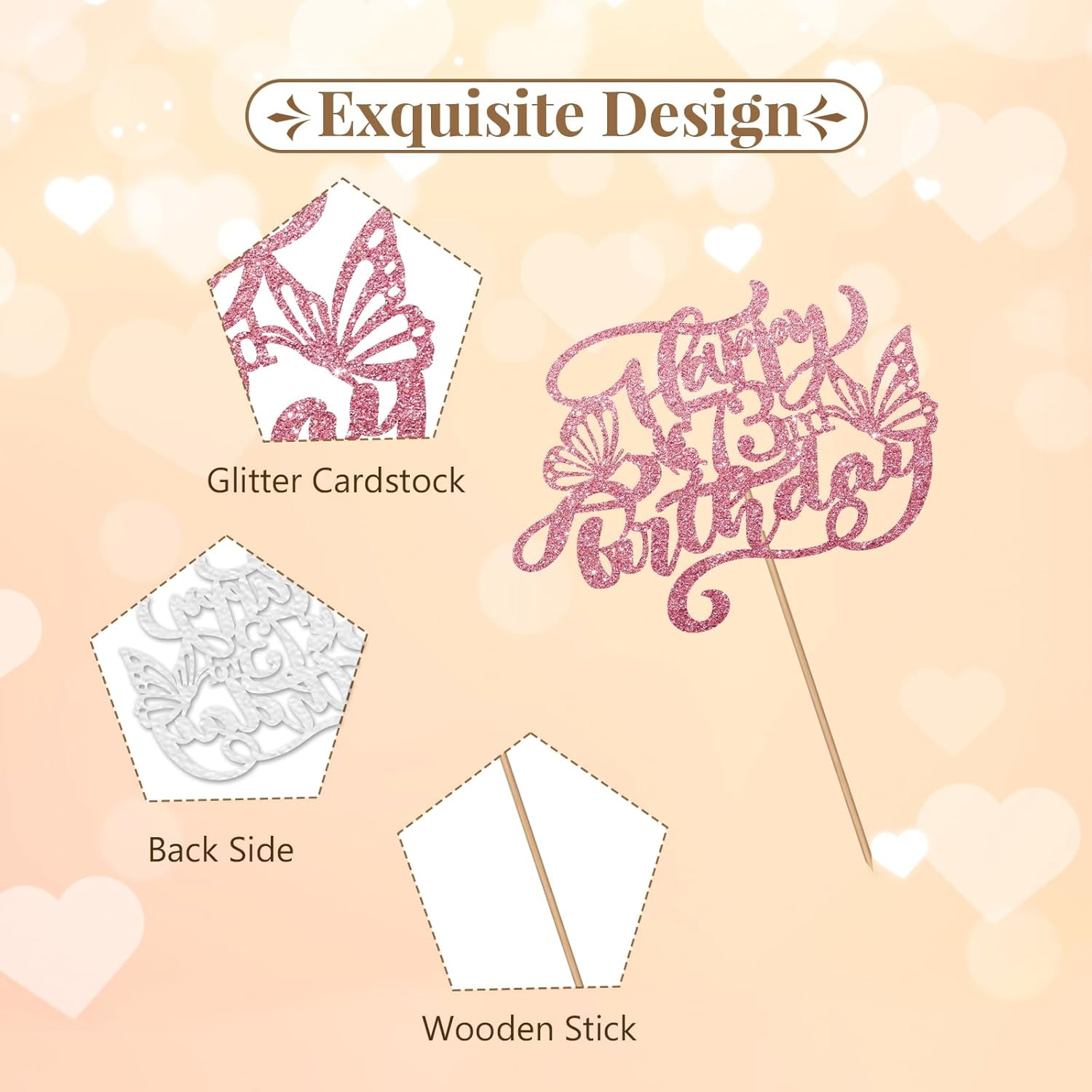 Butterfly Happy 73Rd Birthday Cake Topper, Butterfly 73 Cake Topper For ...