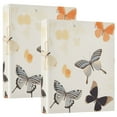Butterfly Hardcover 3 Ring Binder 1.5 inch Round Rings with Interior ...