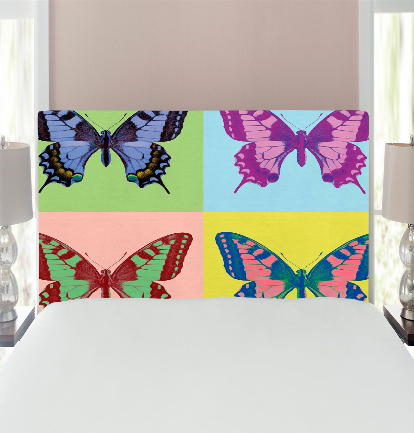 Butterfly Headboard, Pop Art Swallowtail Pavilions Wild Life ...