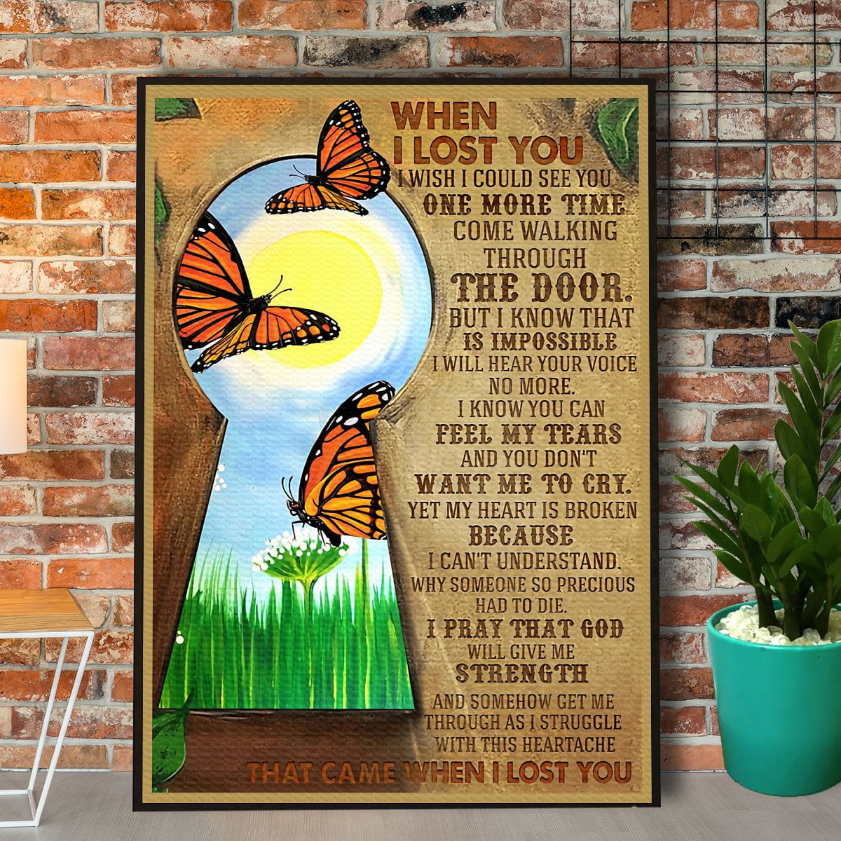 Butterfly Heaven When I Lost You Paper Poster No Frame Matte Wall Art ...