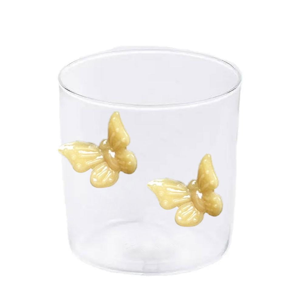 Butterfly High Beauty Clear Crystal Glass Cup Cold Drink Cup Twist Cup ...
