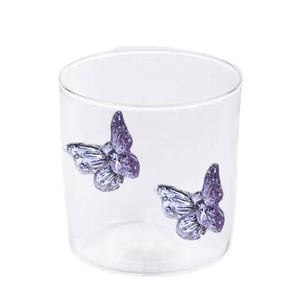 Butterfly High Beauty Clear Crystal Glass Cup Cold Drink Cup Twist Cup ...