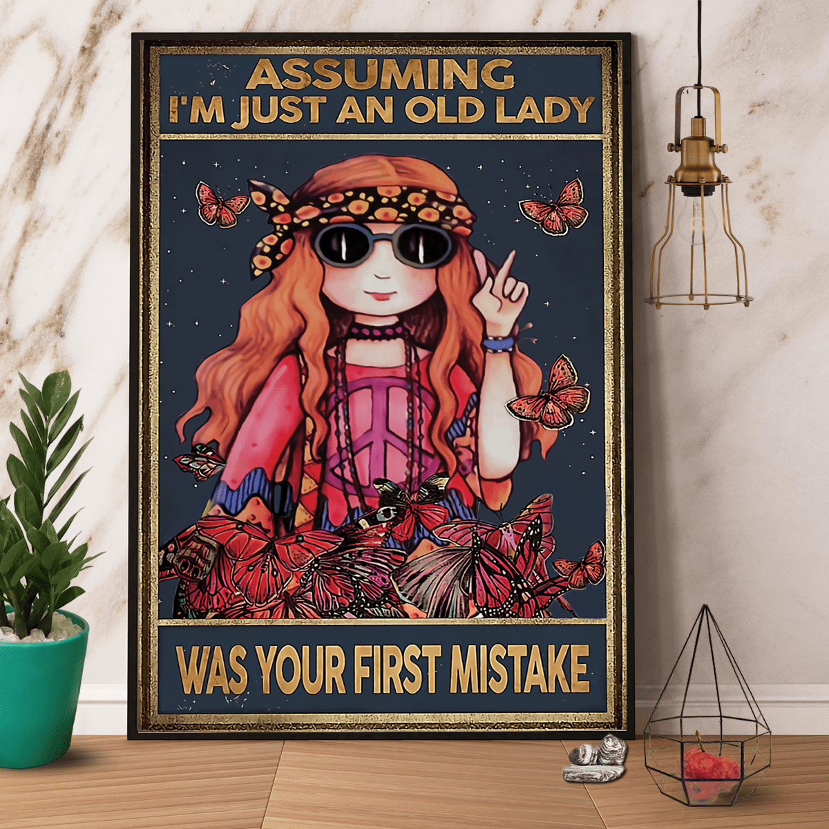 Butterfly Hippie Girl Assuming I'M Just An Old Lady Was Your First ...