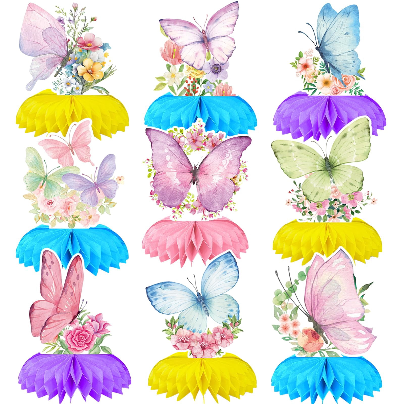 Butterfly Honeycomb TableTRDN Centerpieces for Party Decorations ...