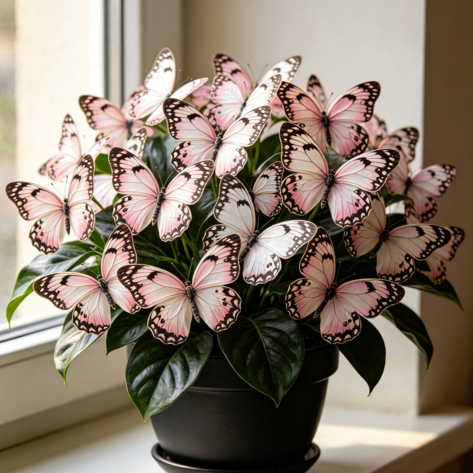 Butterfly Hostas for Planting-(Non-Artificial)-Garden Stake for Outdoor ...