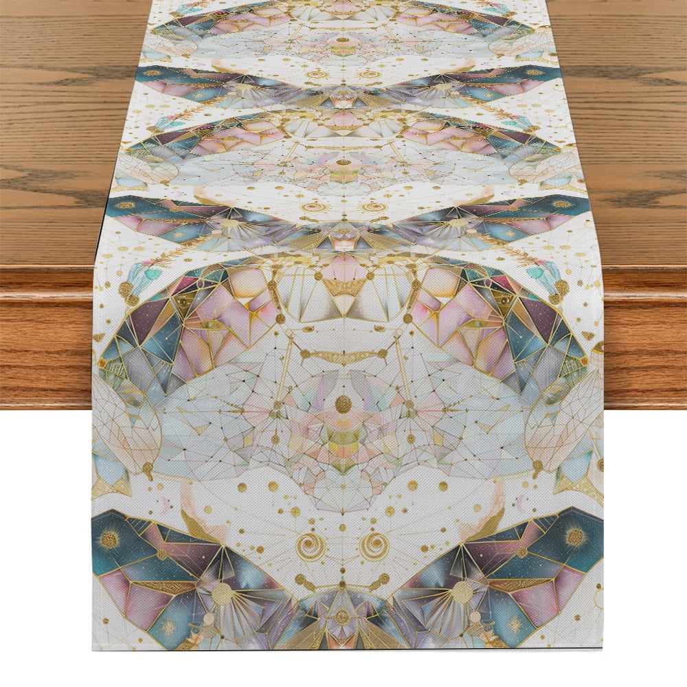 Butterfly Insect Table Runners Kitchen Table r Farmhouse Washable ...