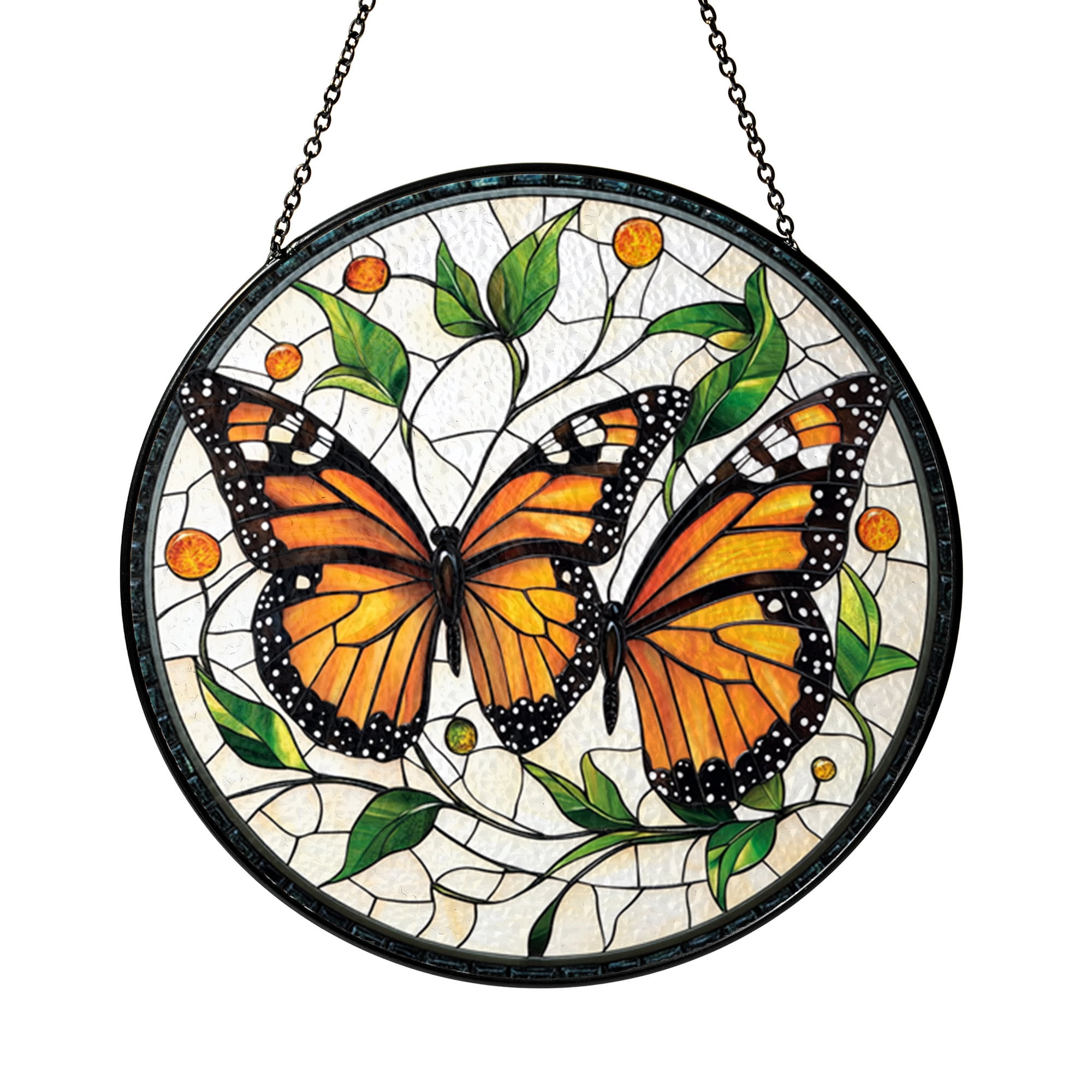 Butterfly Insect Window Suncatcher, Monarch Stained Glass Art Decor ...