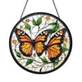 Butterfly Insect Window Suncatcher, Monarch Stained Glass Art Decor ...