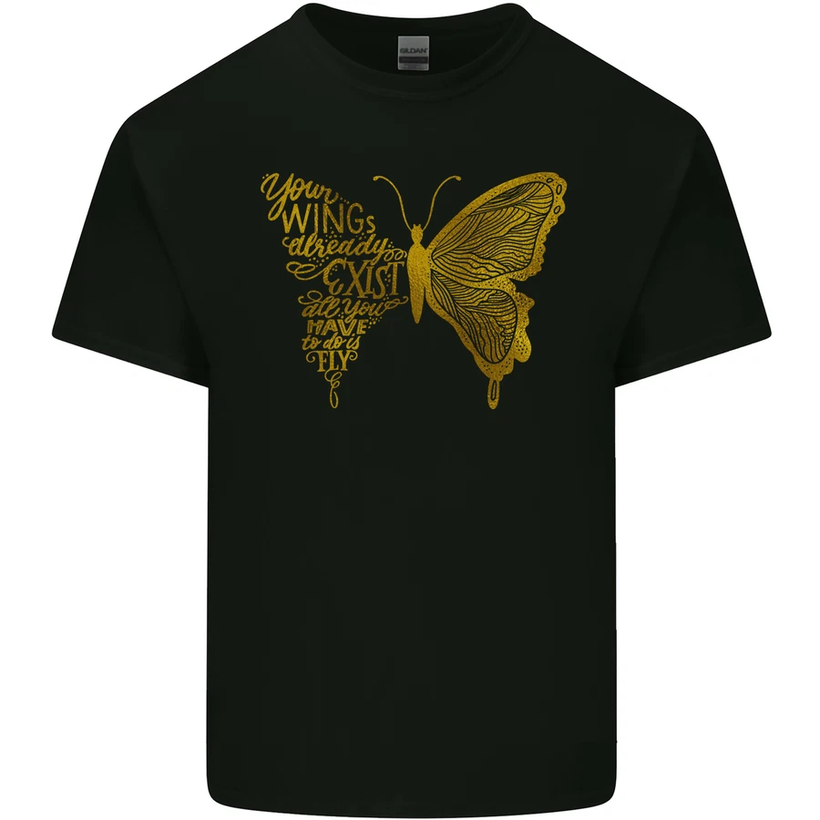 Butterfly Inspirational Quote Rhopalocera Nature Graphic Cotton Shirt ...