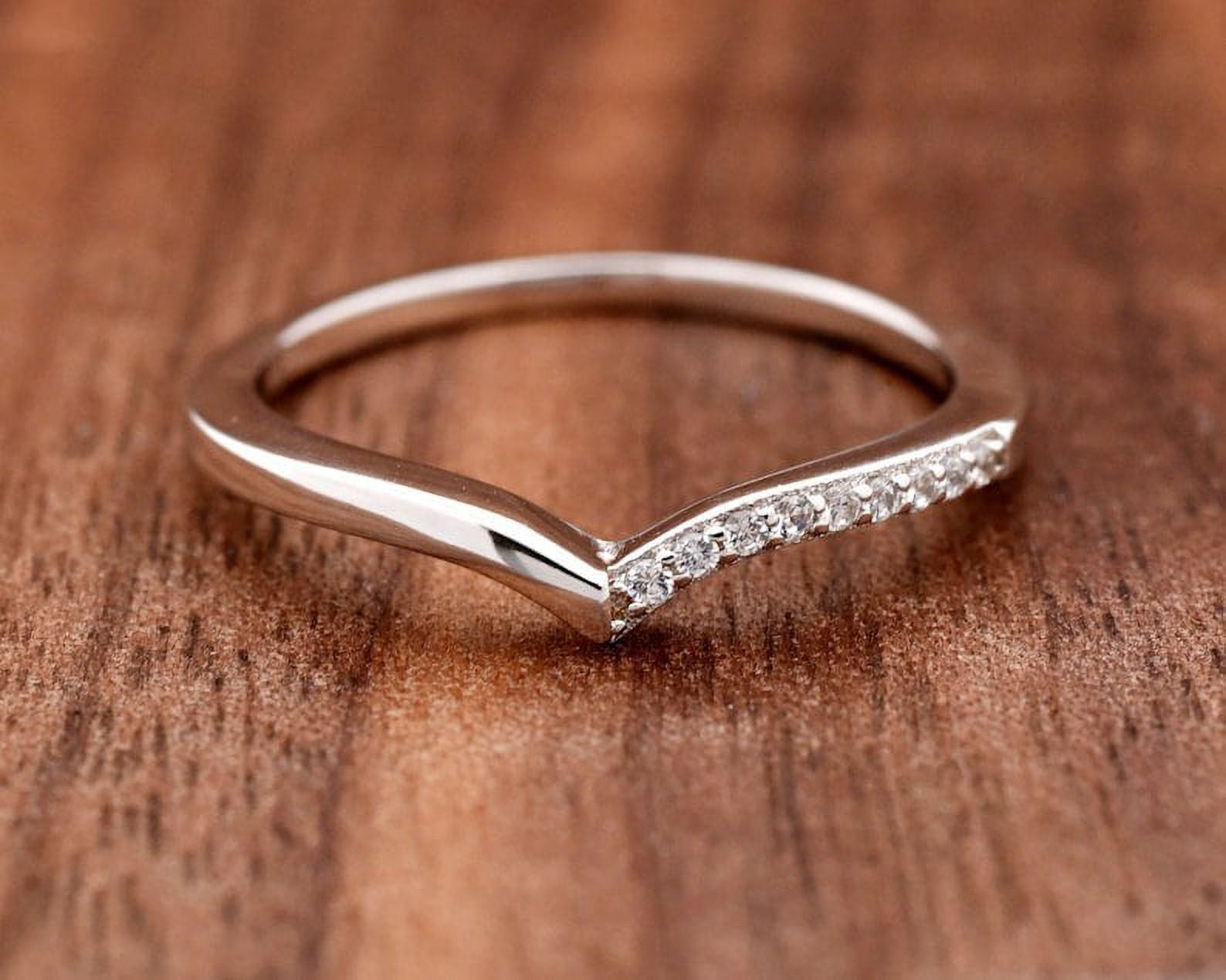 Butterfly Jewel 0.5 Ct Round Cut Diamond Band - 14K White Gold Plated ...