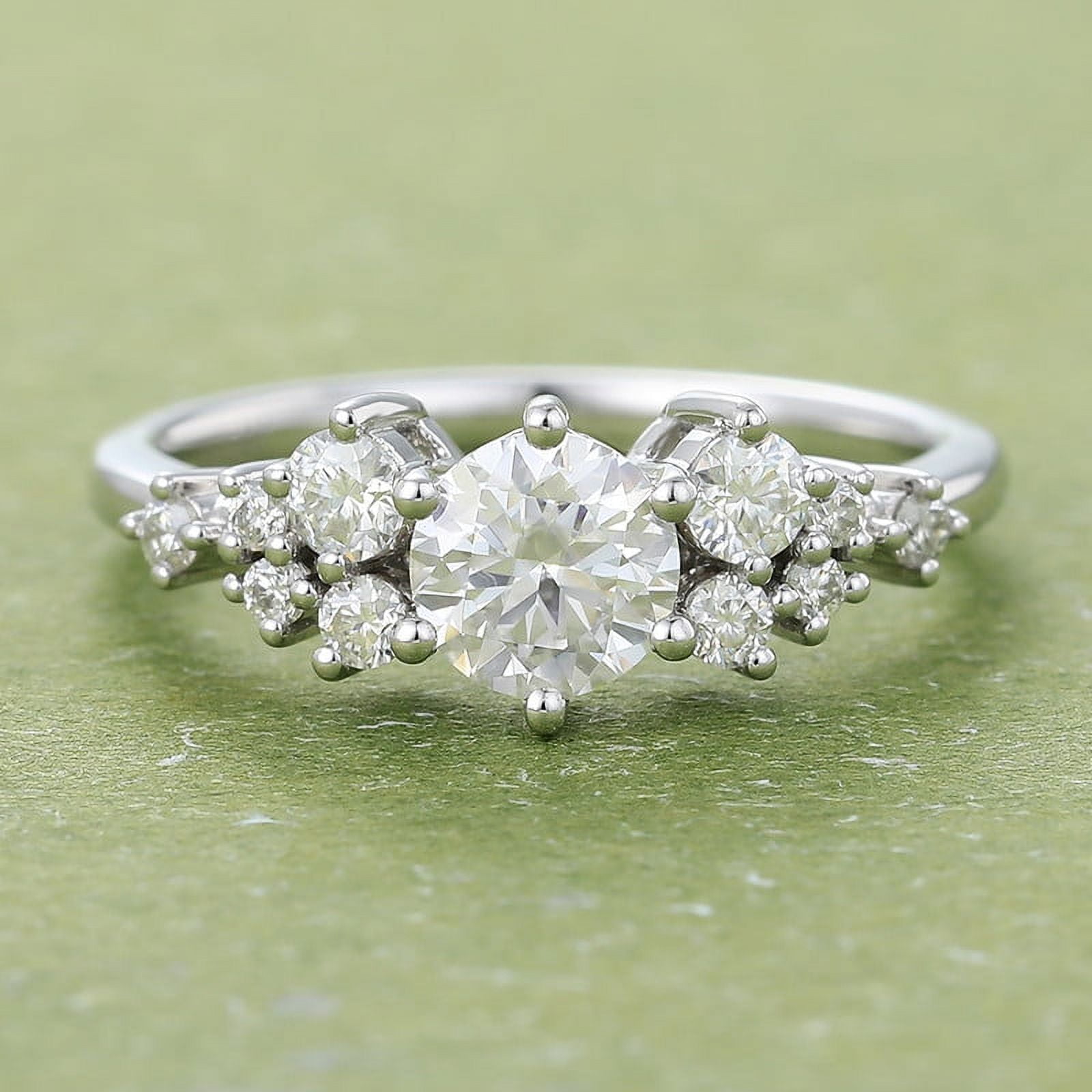 Butterfly Jewel 1.3 Ct Round Cut Lab Created Diamond Band - Stamped 14K ...