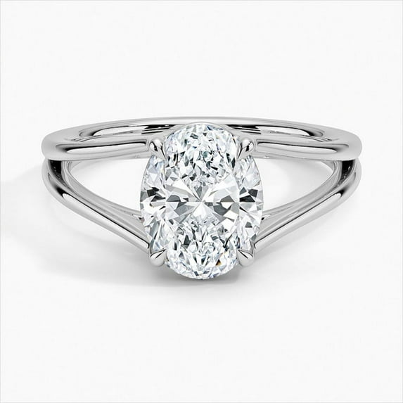 Butterfly Jewel 1.8 Ct Oval Cut Engagement Ring - 14K White Gold Over ...