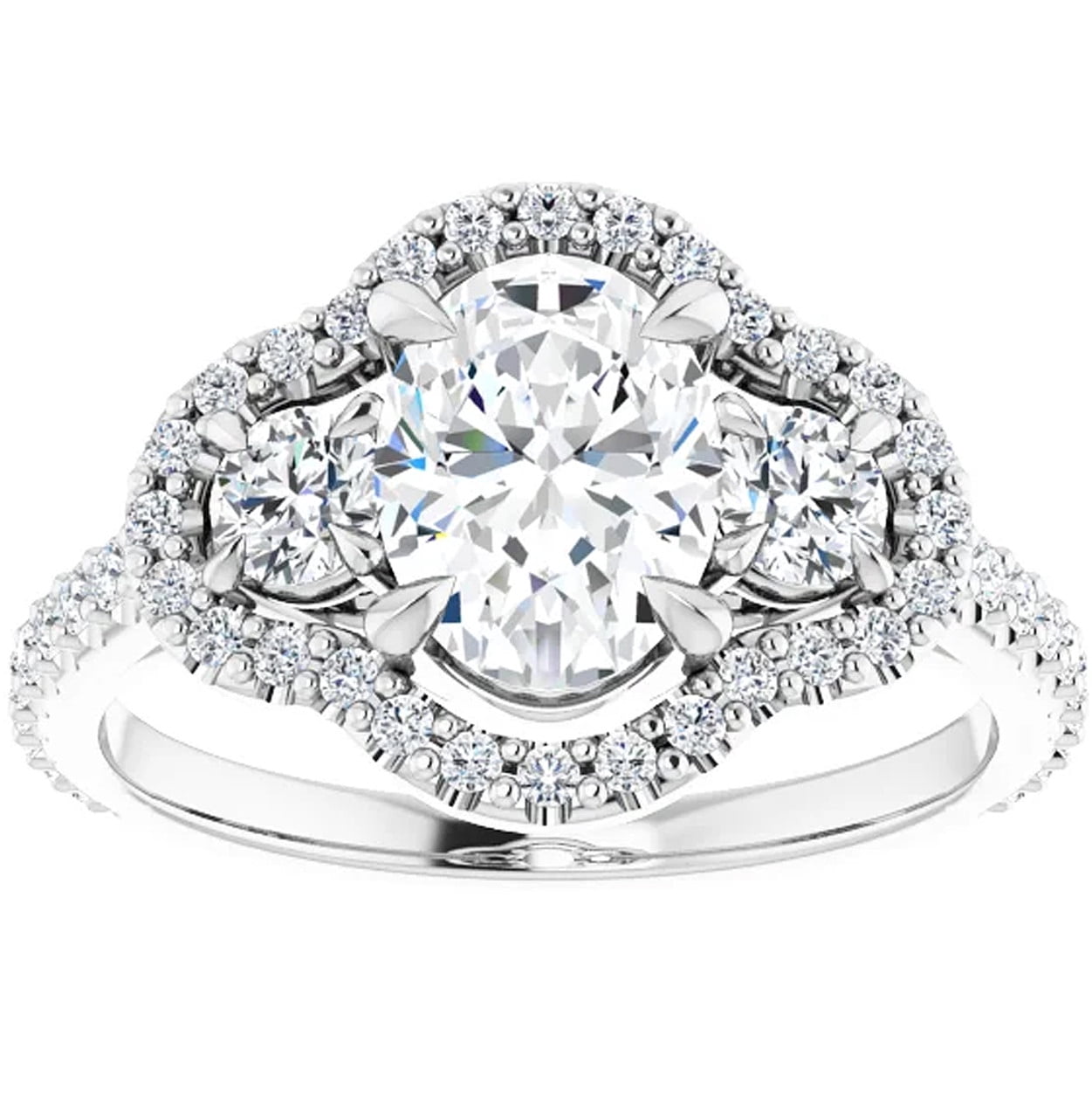 Butterfly Jewel 1.9 Ct Oval Cut Simulated Moissanite Engagement Ring ...