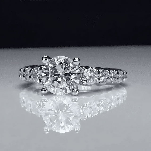 Butterfly Jewel 1.9 Ct Round Brilliant Cut Diamond Rings - 14K White ...