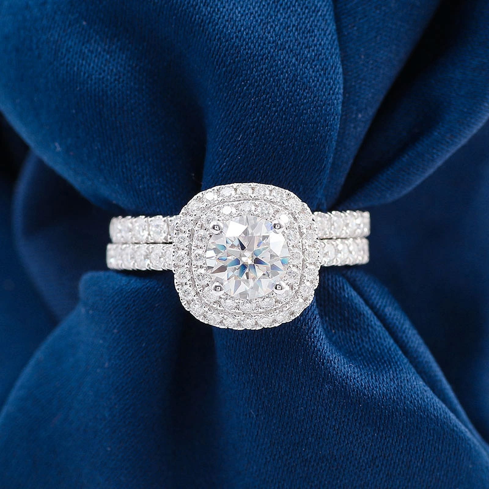 Butterfly Jewel 1.9 Ct Round Cut Brilliant Diamond Band - 14K White ...