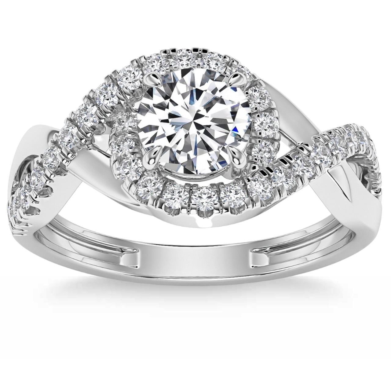 Butterfly Jewel 1 Ct Infinity Twisted Wedding Ring - Round Cut ...