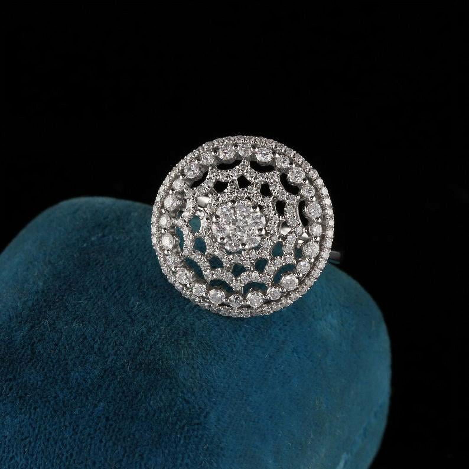 Butterfly Jewel 1 Ct Round Brilliant Cut Diamond Rings - 14K White Gold ...