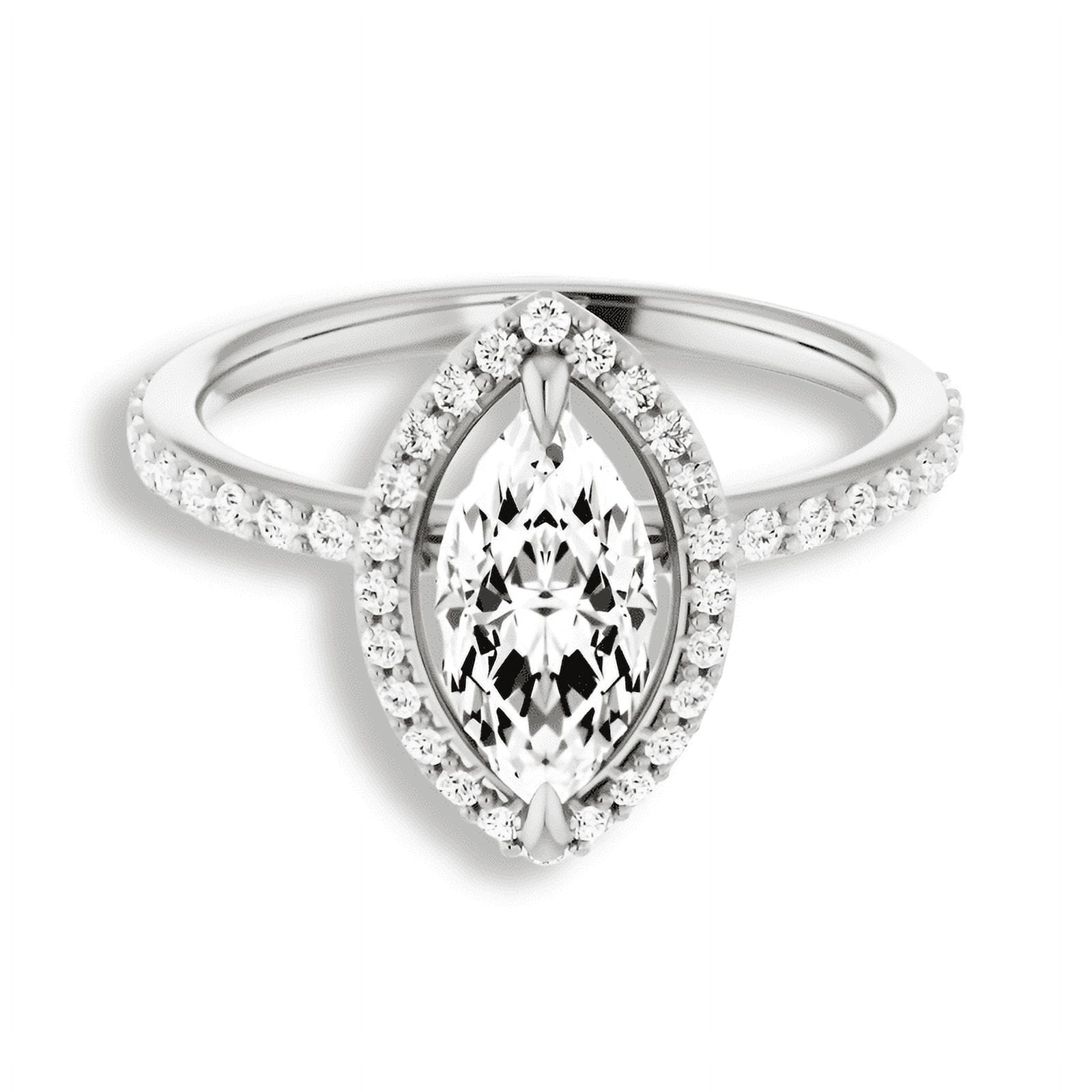 Butterfly Jewel 14K White Gold Over Ring - 1.5 Ct Marquise Cut Lab ...