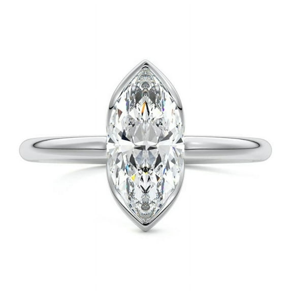 Butterfly Jewel 14K White Gold Over Rings - 2.2 Ct Marquise Cut Diamond ...