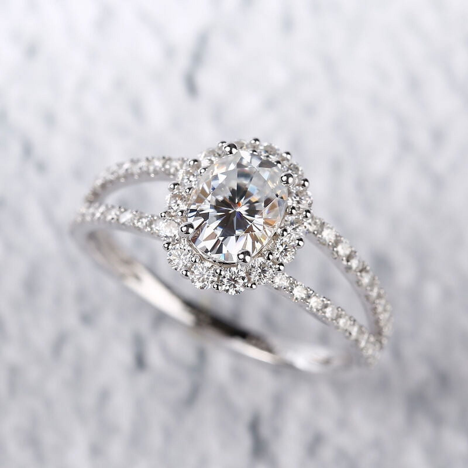 Butterfly Jewel 14K White Gold Plated Anniversary Diamond Rings - 2 Ct ...