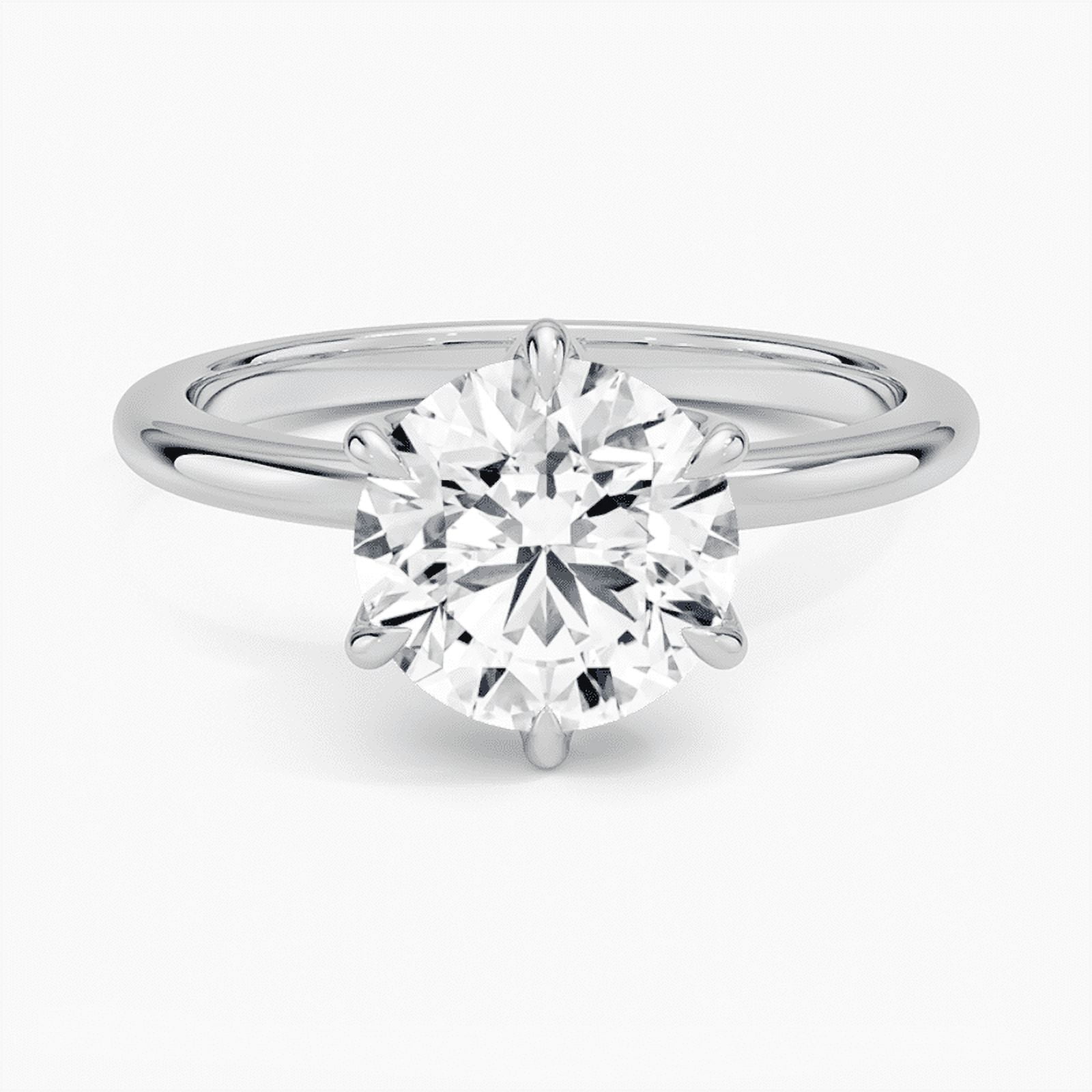 Butterfly Jewel 14K White Gold Plated Engagement Ring - Round Cut Excellent 2.04 Ct Diamond ...