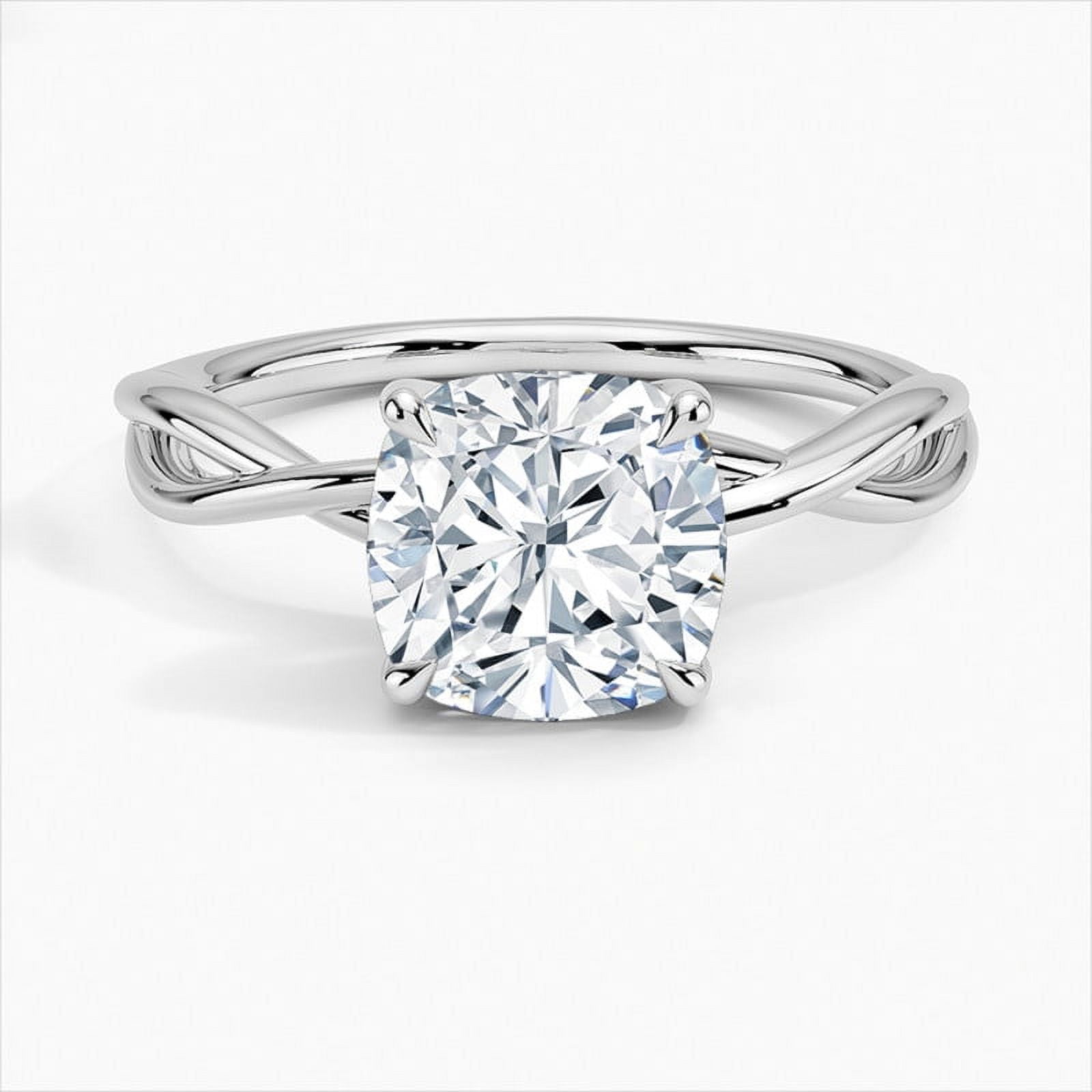 Butterfly Jewel 14K White Gold Plated Proposal Rings - 1.75 Ct Cushion ...