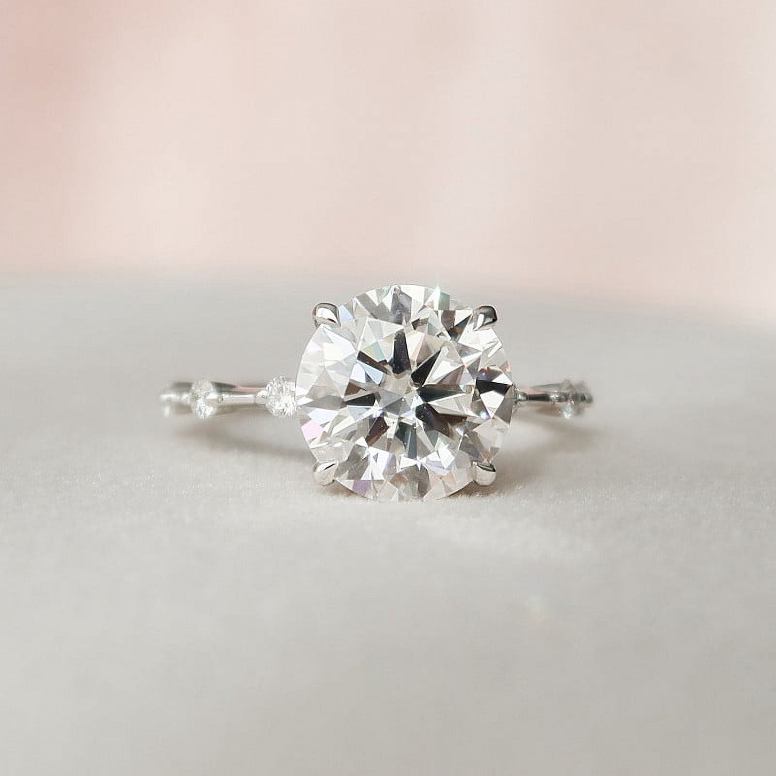 Butterfly Jewel 14K White Gold Plated Ring for HerHer - Brilliant 2 Ct ...