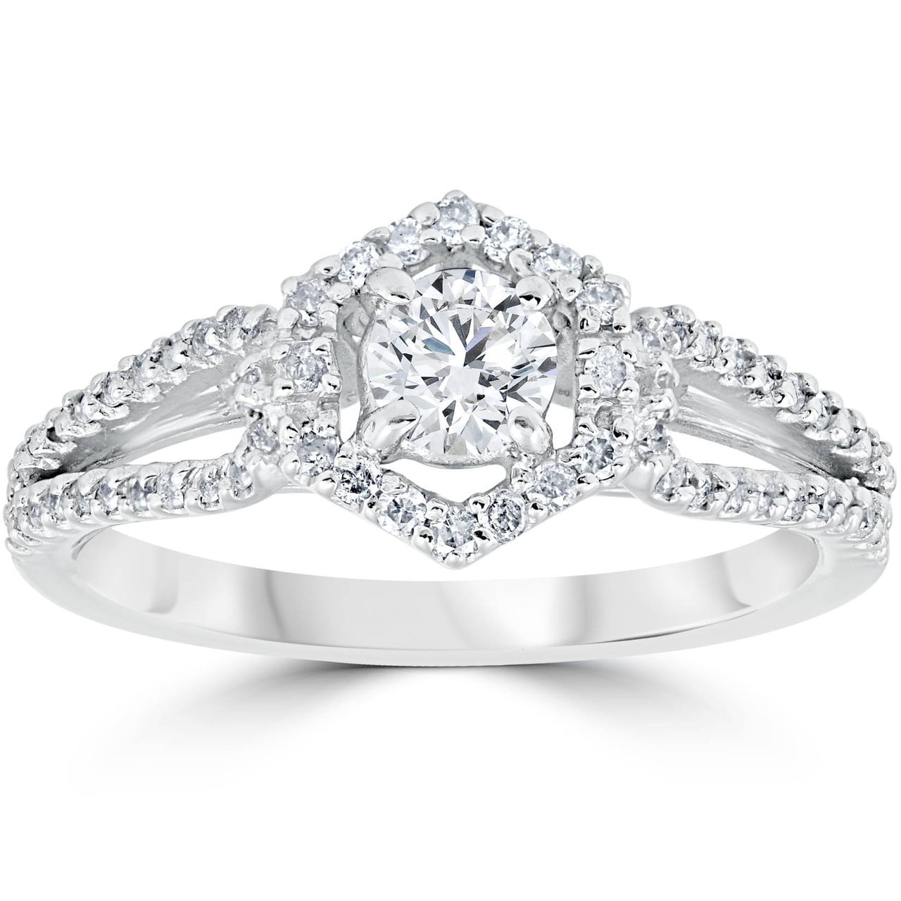 Butterfly Jewel 14K White Gold Plated Wedding Anniversary Ring - 1.2 Ct ...