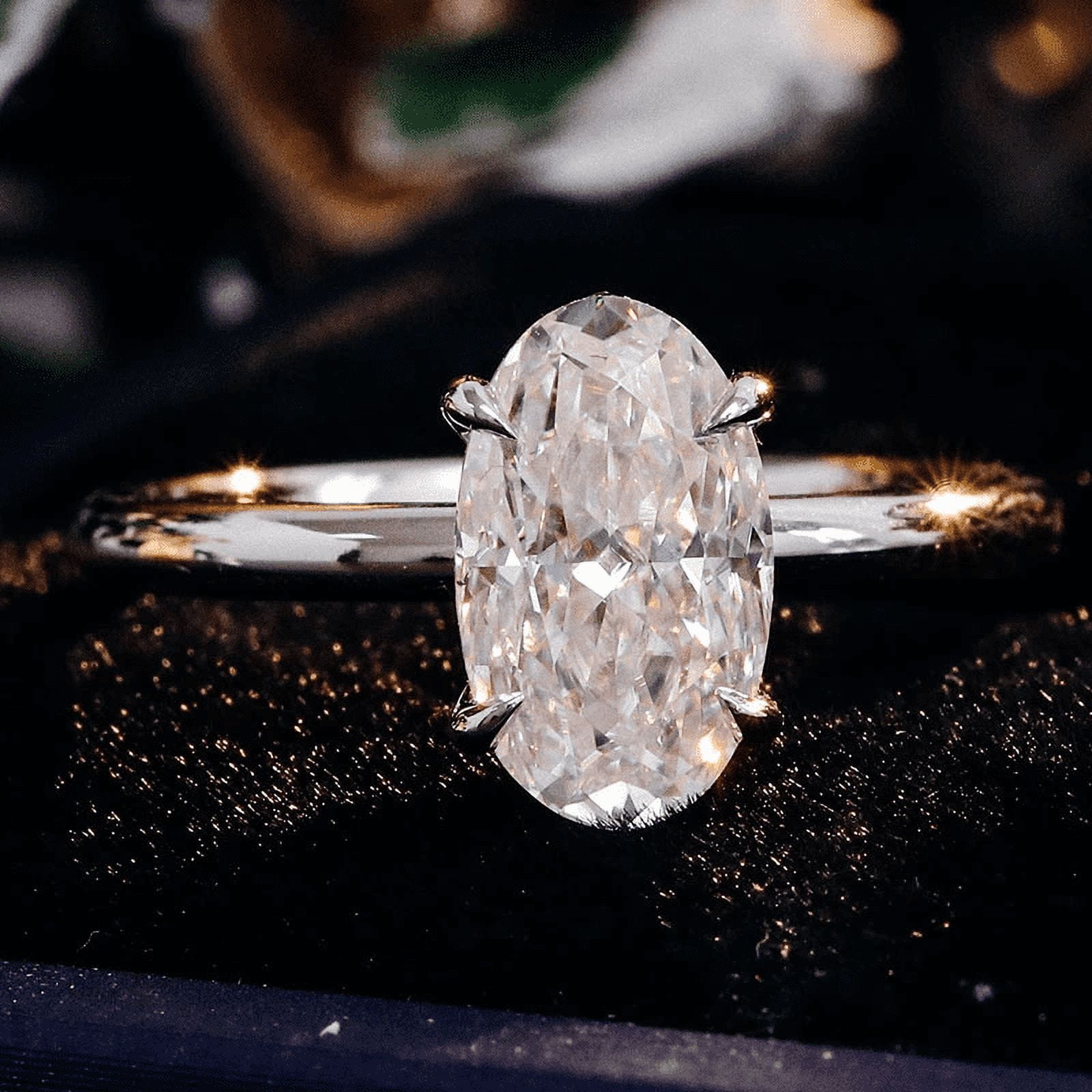 Butterfly Jewel 2.4 Ct Oval Cut VVS1/D Lab Created Diamond Ring – 14K ...