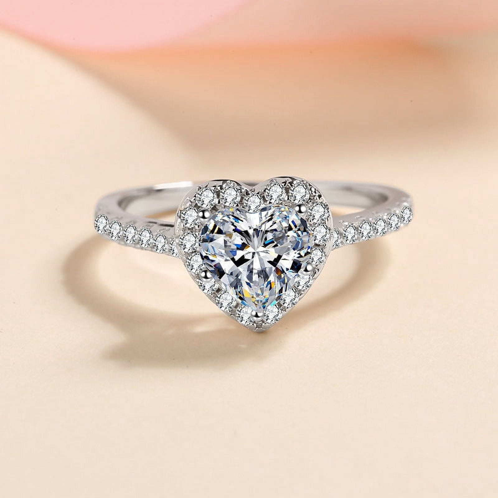 Butterfly Jewel 2.5 Ct Simulated Diamond Ring - 14K White Gold Plated ...