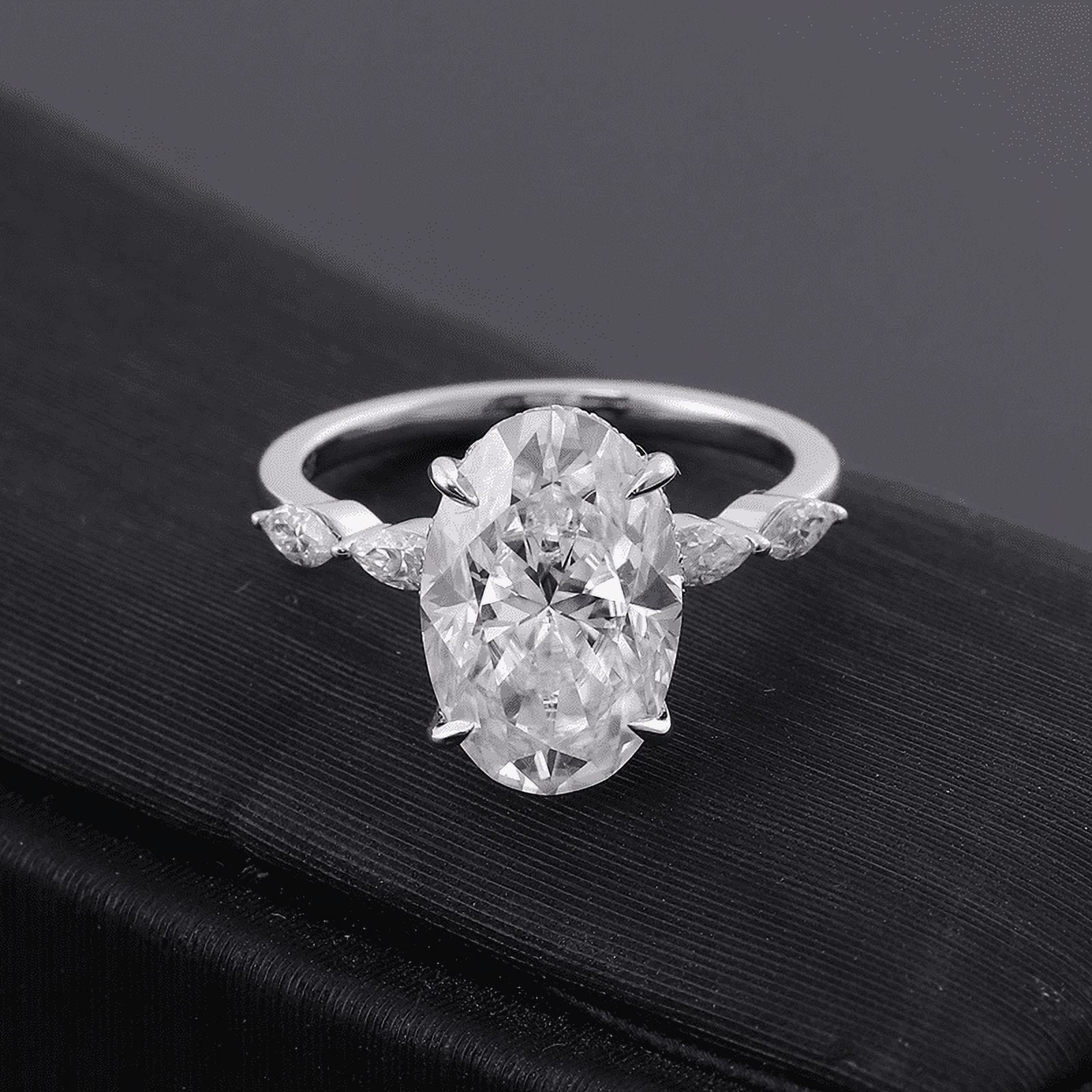 Butterfly Jewel 2 Ct Oval Cut Diamond Ring – 14K White Gold Plated ...