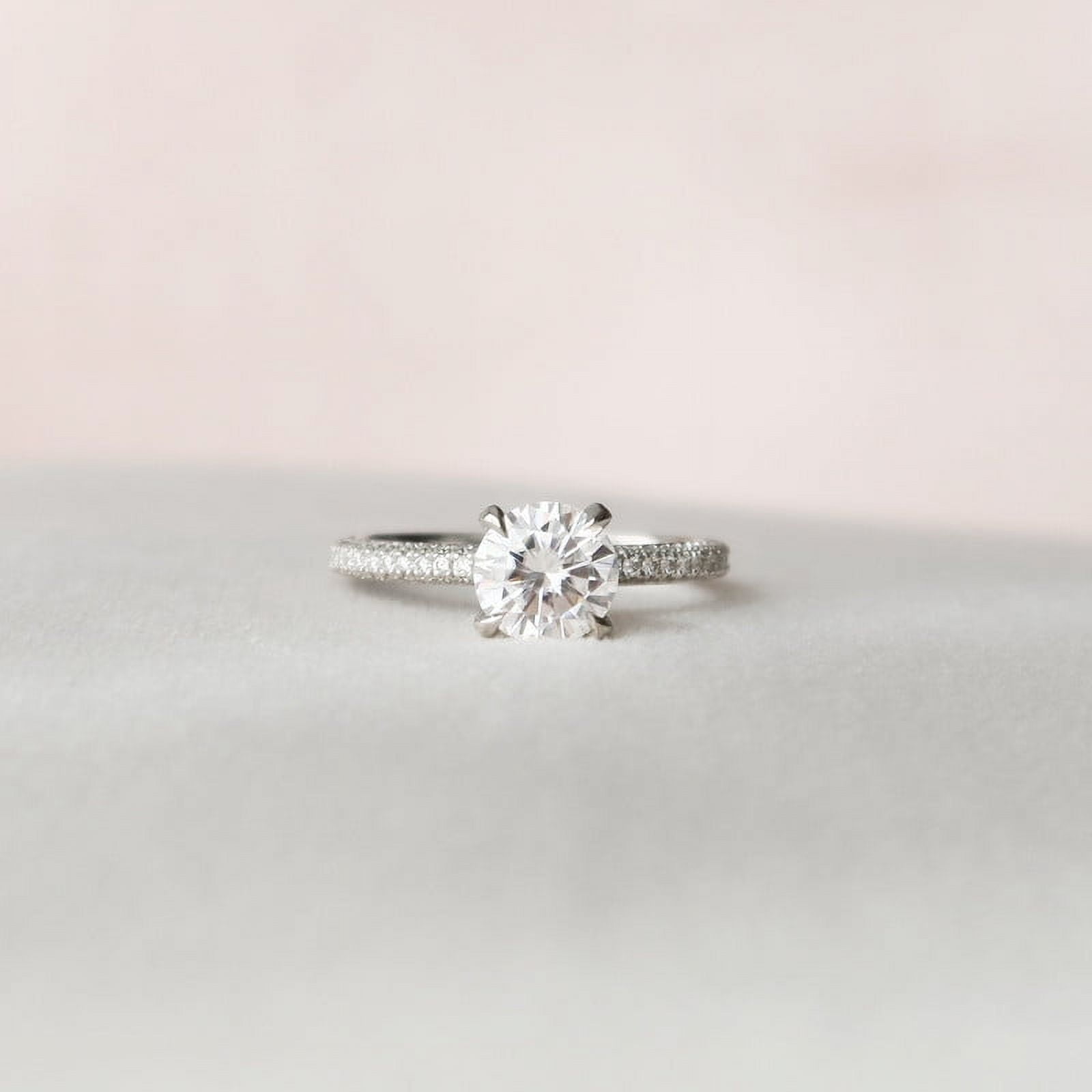 Butterfly Jewel Brilliant 1.5 Ct Round Cut Diamond Ring - 14k White ...