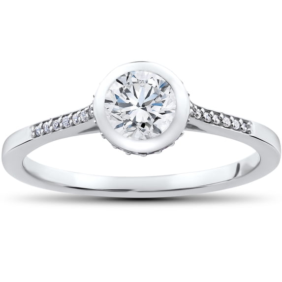 Butterfly Jewel Brilliant 1 Ct Round Cut Moissanite Engagement Ring ...