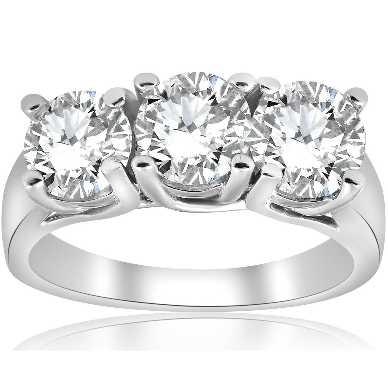 Butterfly Jewel Classic 2 Ct Round Cut Moissanite Engagement Ring ...