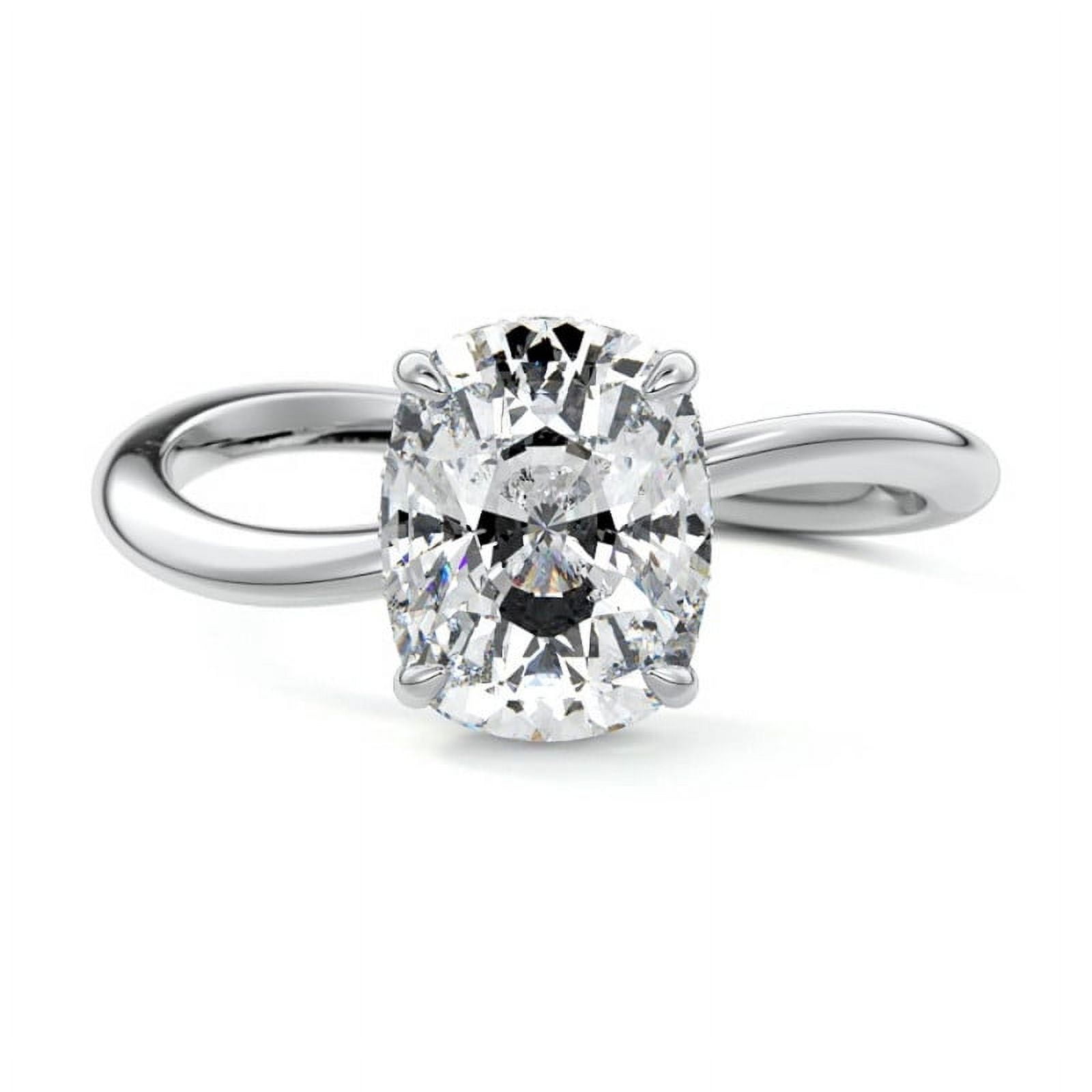 Butterfly Jewel Cushion Cut 1.7 Ct Lab Created Diamond Wave Shank ...