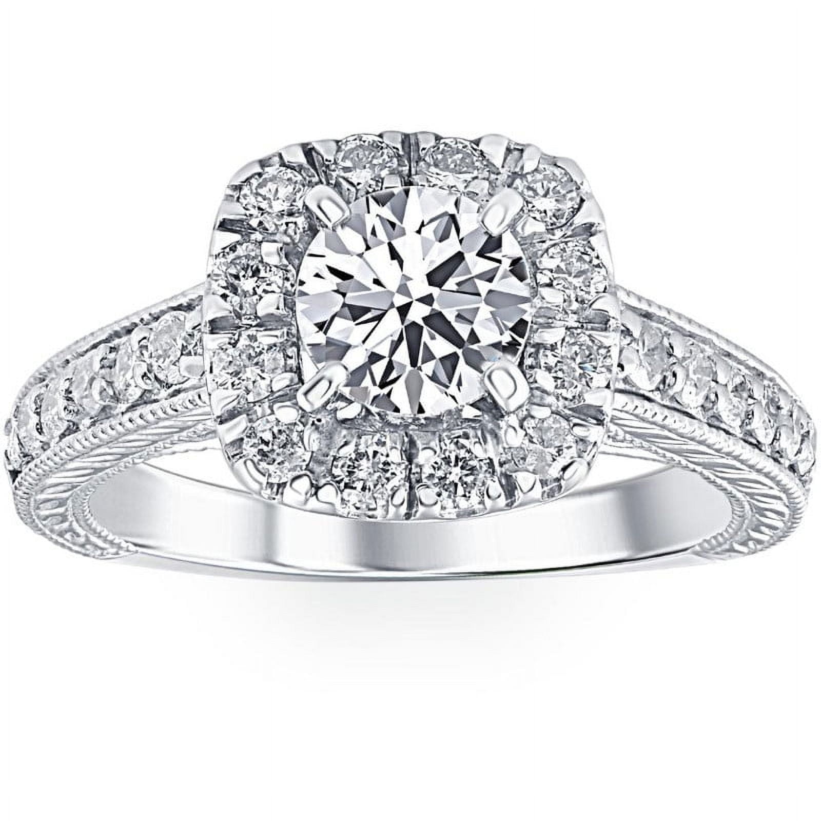 Butterfly Jewel Elegant 1.9 Ct Round Cut Halo Vintage Moissanite Ring ...